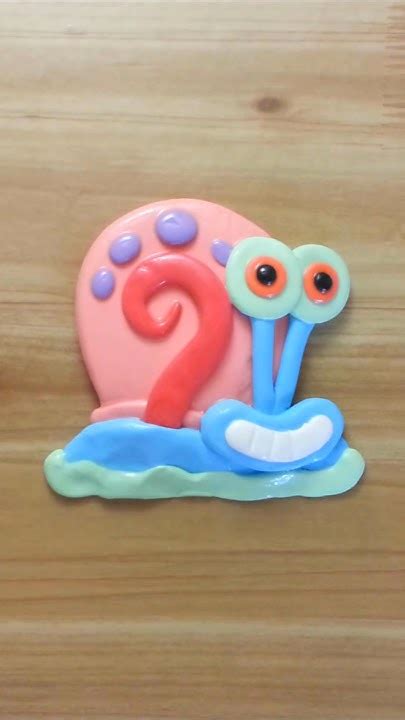 Spongebob Gary Claycracking Making 스폰지밥 핑핑이 클레이로 만들기 Spongebob Gary Youtube