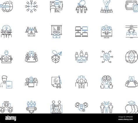 Wedding Program Line Icons Collection Ceremony Vows Tradition