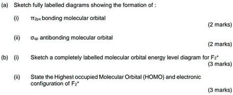 SOLVED a Sketch fully labeled diagrams showing the formation of i Ï p bonding molecular