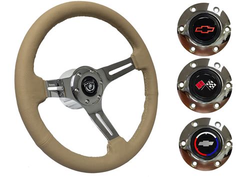 1984 89 Corvette Steering Wheel Kit Tan Leather St3012tan Vsw