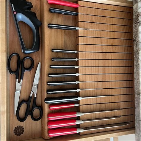 Custom In Drawer Knife Block Etsy
