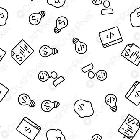 Developer Vector Seamless Pattern Stock Vector 3598420 Crushpixel