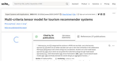 Multi Criteria Tensor Model For Tourism Recommender Systems