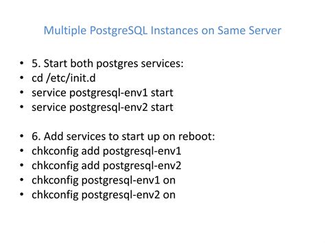 How To Configure Multiple Postgresql 9 Pptx