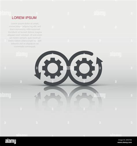 Development Icon In Flat Style Devops Vector Illustration On White Isolated Background Cog