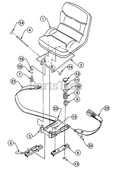 Cub Cadet 7360 Ss 54a 458d100 Cub Cadet Compact Tractor Seat Parts Lookup With Diagrams