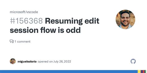 Resuming Edit Session Flow Is Odd · Issue 156368 · Microsoftvscode