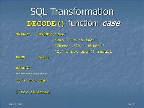 PPT - SQL Transformation Oracle and ANSI Standard SQL PowerPoint ...