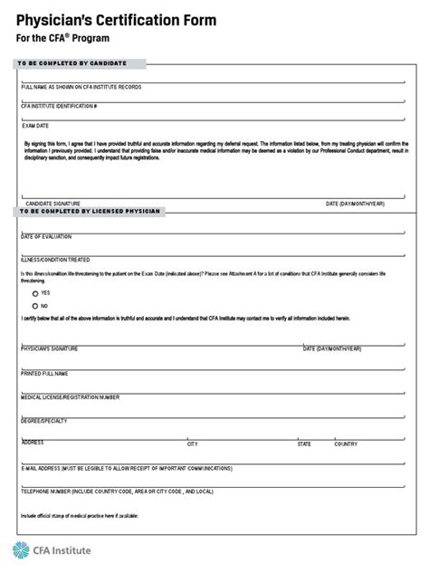 Physician Certification Form Pdf