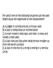 Scalar And Vector Review Thinking Exercises Pdf For Which One Of The Following Situations Will