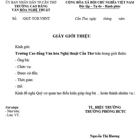 Download mẫu giấy giới thiệu của công ty File word mới nhất