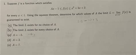Solved Suppose F Is A Function Which Chegg Com