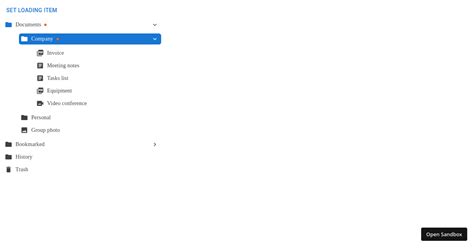 File Explorer Loading Forked Codesandbox