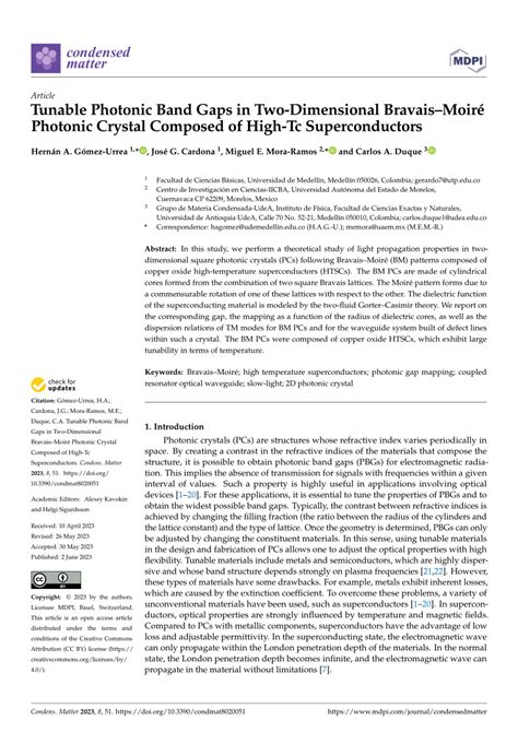 Pdf Tunable Photonic Band Gaps In Two Dimensional Bravais Moiré