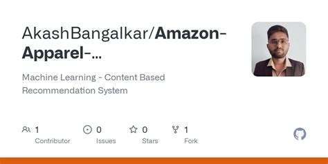 GitHub AkashBangalkar Amazon Apparel Recommendations System Machine Learning Content Based