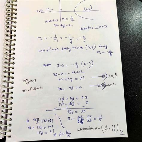 1 Find The Coordinates Of The Point Of Intersection Of The Axis And