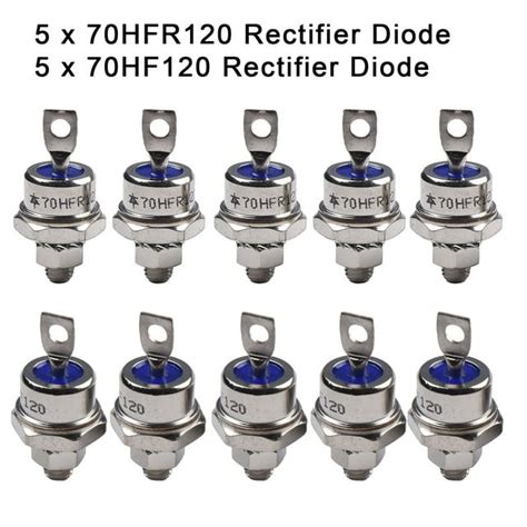 5pairs 1200v 70a Spiral Rectifier Diodes For Battery Charging 70hfr120 70hf120 Rectifier Diode