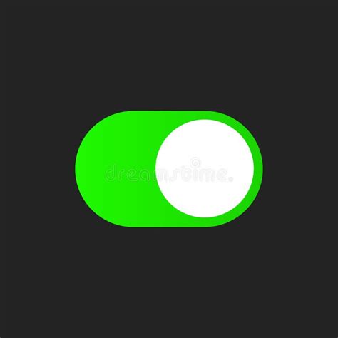 Isolated Switch Toggle Button Set Slider In On Minimalistic Icon For UI Stock Vector
