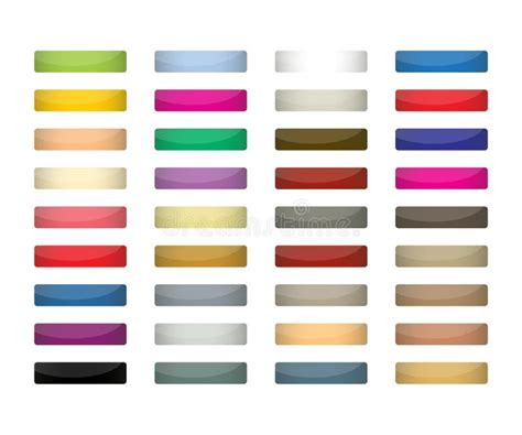 Glossy Web Buttons Vector For Web And UI Stock Vector Illustration Of