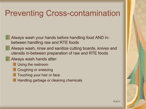 Cross Contamination PPT Cooking Food Drink