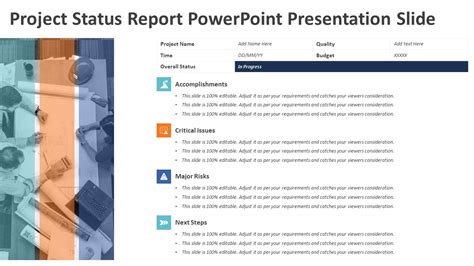 Project Status Report PowerPoint Presentation Slide