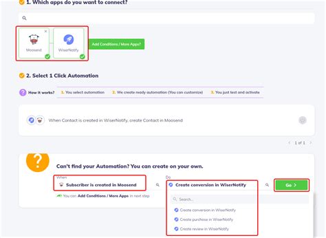 how to connect wisernotify with integrately