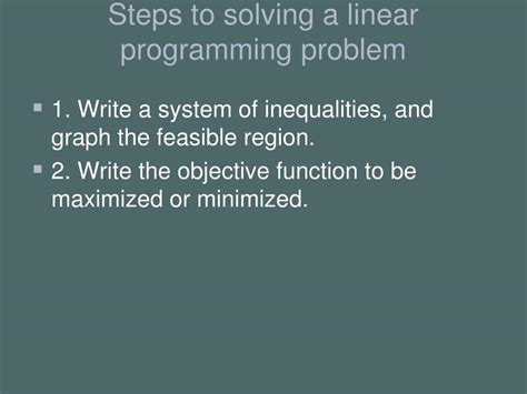 PPT Linear Programming PowerPoint Presentation Free Download ID