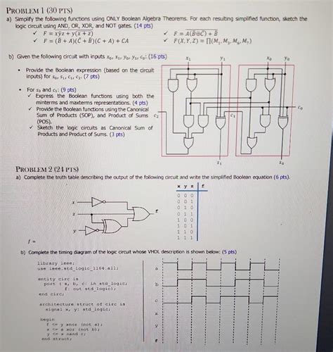 Solved PROBLEM PTS A Simplify The Following Chegg
