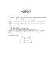 Problem Set 02 Calc III FA20 Pdf PILOT LEARNING CALCULUS III PROBLEM SET 2 FALL 2020 1 Graph