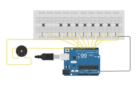 Circuit Design Piano Tinkercad