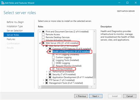 iis 7 don t see failed request tracing in iis manager server fault