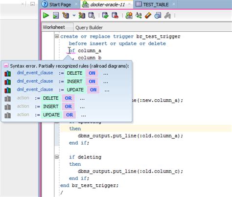 Datagrip Issuesbugs All Around Oracle Create Trigger Command Ides