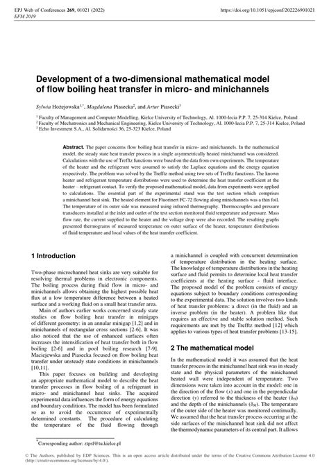 Pdf Development Of A Two Dimensional Mathematical Model Of Flow
