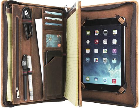 A4 Conference Folder With Zipper A4 Leather Portfolio Padfolio
