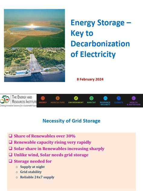Energy Storage Key To Decarbonisation Of Electricity 07 02 2024 Pdf Energy Storage Solar