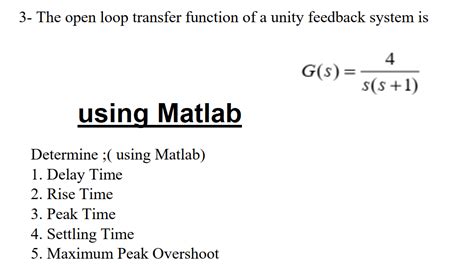 Solved The Open Loop Transfer Function Of A Unity Chegg