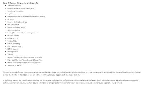 The New Outlook Does Not Appear To Have Field Chooser To Customize