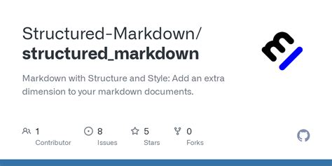 Github Structured Markdownstructuredmarkdown Markdown With