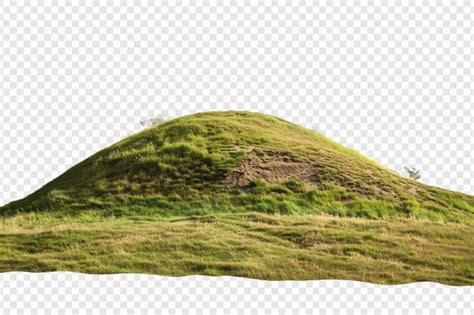 ландшафтный холм изолированный на прозрачном фоне Премиум Ai сгенерированный Psd