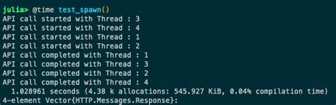 how to execute tasks in parallel in a for loop performance julia