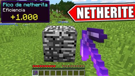 PICO De NETHERITE Con EFICIENCIA Vs BEDROCK YouTube