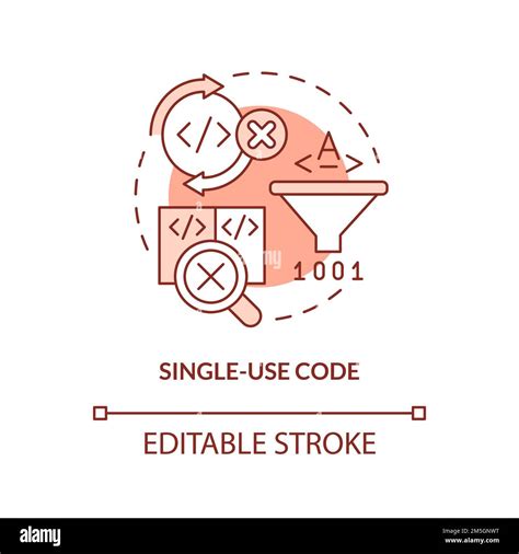 Single Use Code Terracotta Concept Icon Stock Vector Image And Art Alamy