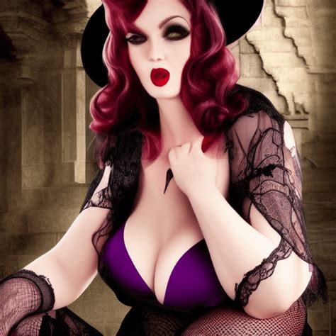 High Definition Realistic Sexy Pinup Style Witch Creative Fabrica