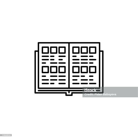 연감 사진 아이콘 교육의 요소 그림입니다 기호와 기호는 웹 로고 모바일 앱 Ui Ux에 사용할 수 있습니다 아이콘에 대한 스톡