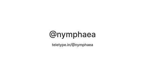 Nymphaea — Teletype