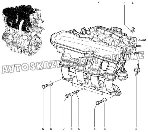 Модуль впуска в сборе (P4M) ВАЗ Vesta (2180 Lada Vesta (седан ...