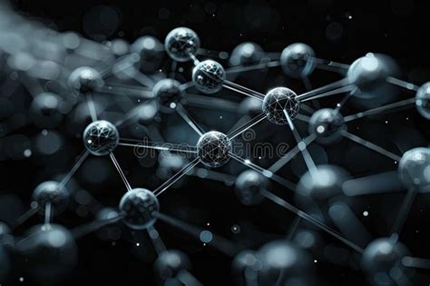 A 3d Rendering Of A Molecular Structure On A Black Background Stock Illustration Illustration