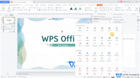 How To Customize Animation Wps Office Academy
