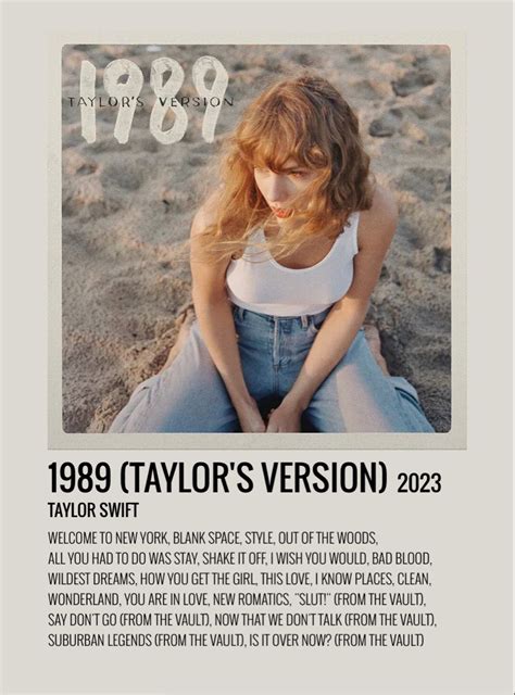 1989 Taylors Version Taylor Swift Album Cover Taylor Swift Album