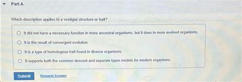 Solved Part Awhich Description Applies To A Vestigial